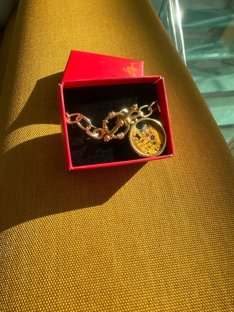 Gustav Klimt the Kiss Painting Bracelet, Bijouteri Bracelet,klimt ...