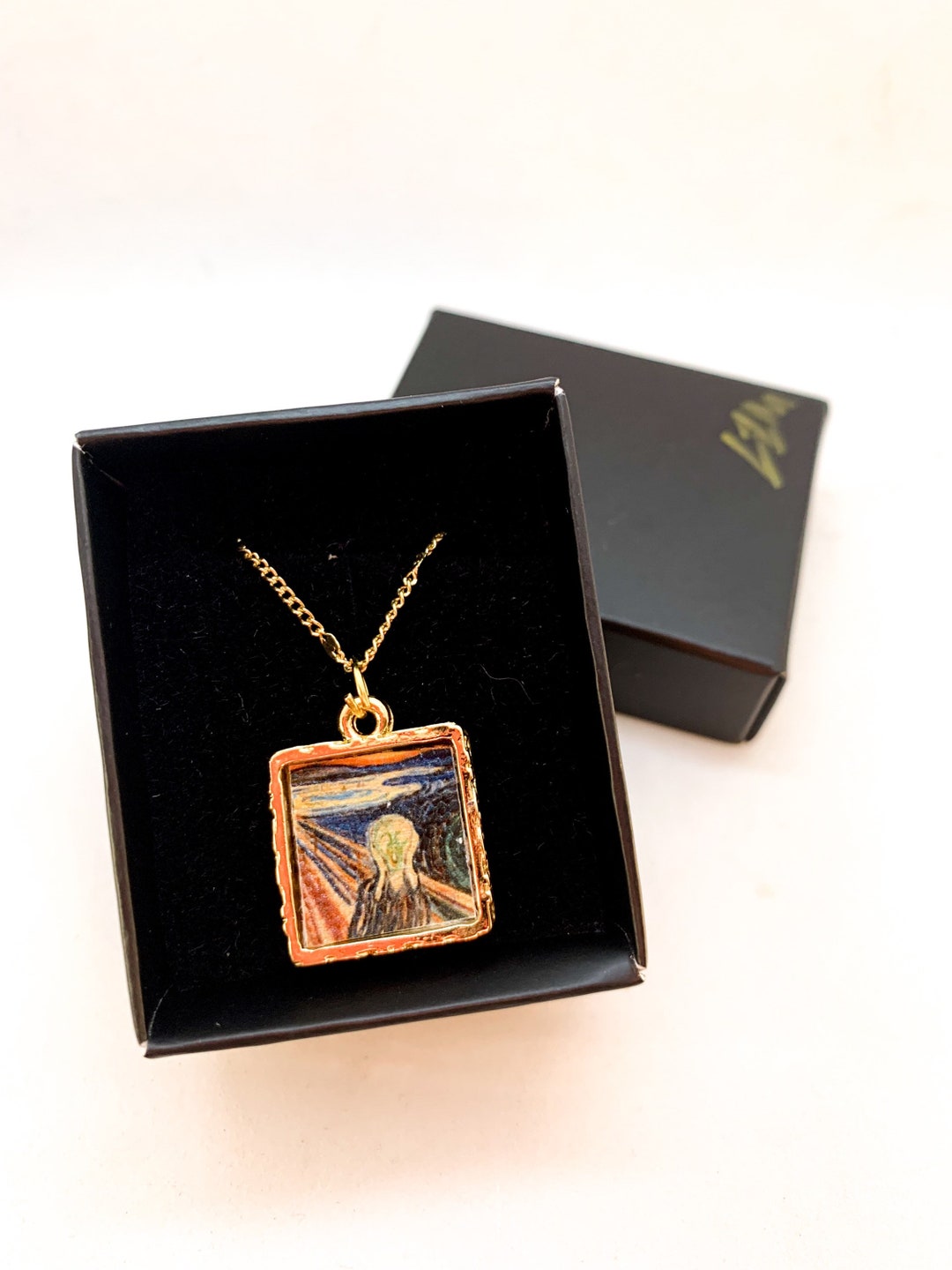 Munch Scream Necklace, Scream Painting Necklace, Gothic Necklace ...