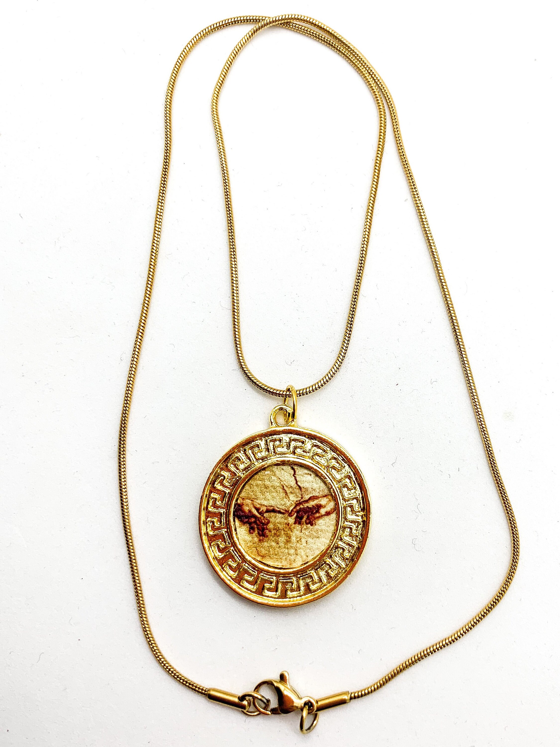 Michelangelo Hands Necklace,michelangelo Necklace, Hand Necklace ...