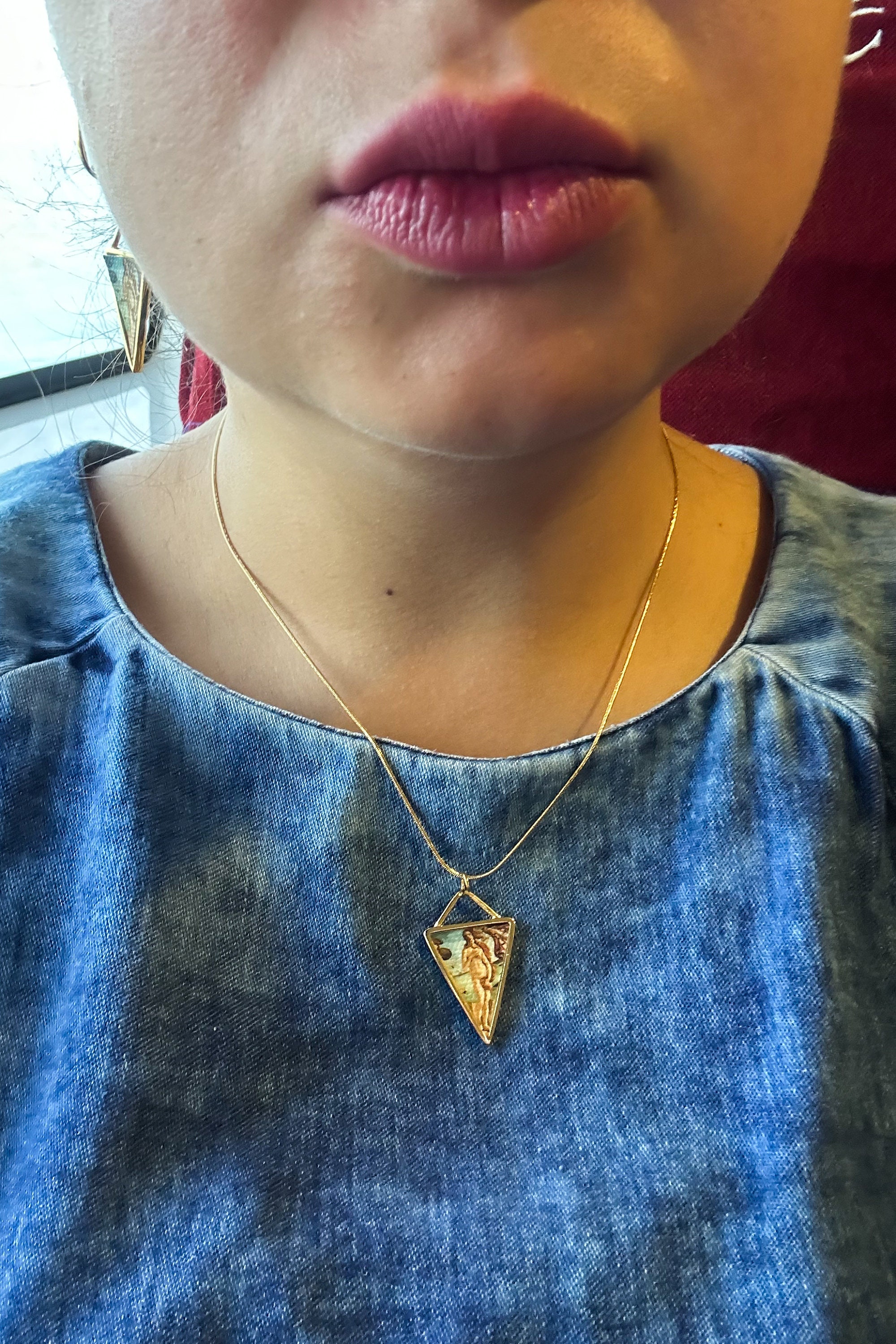 Sandro Botticelli Birth of Venus Painting Gold Triangle - Etsy