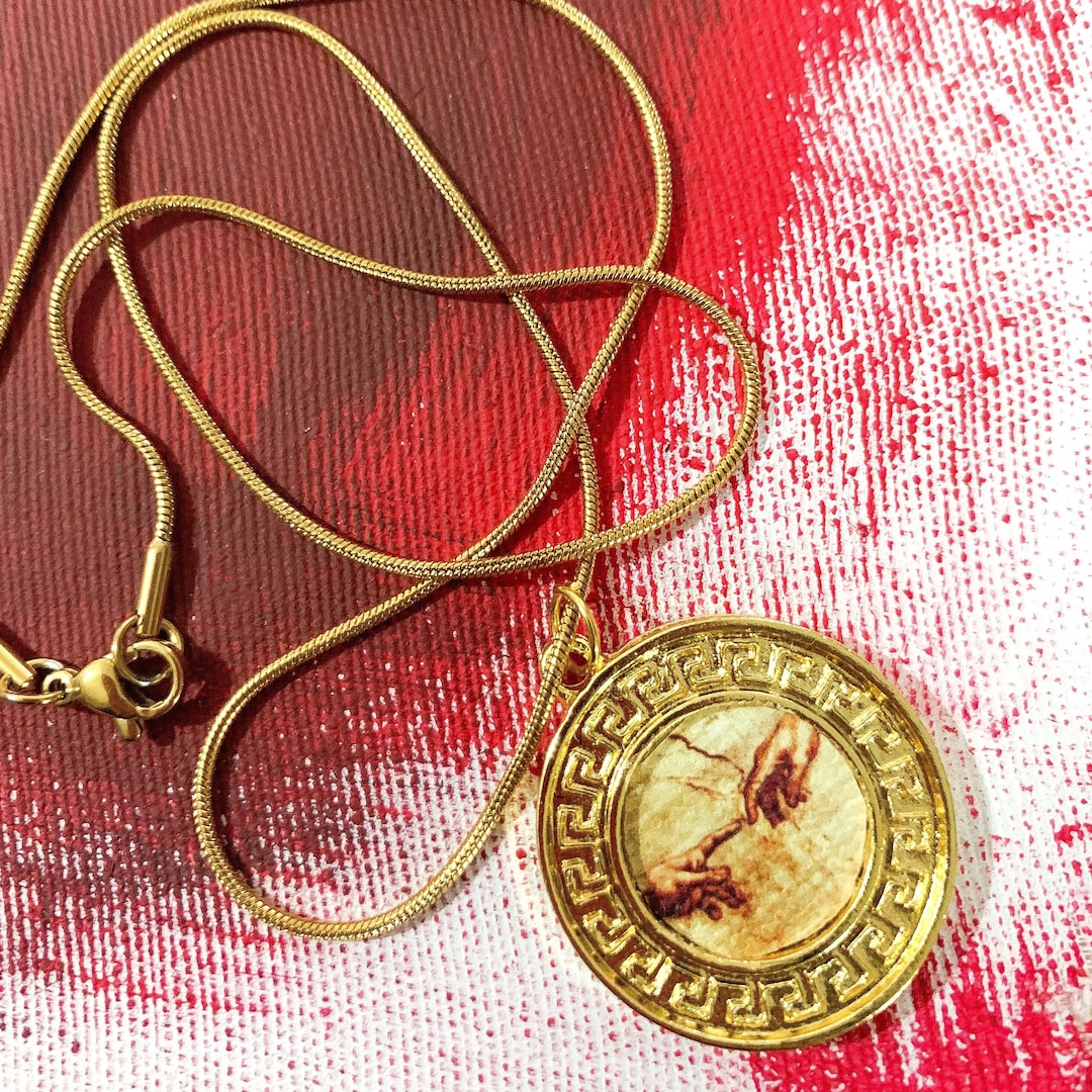 Michelangelo Hands Necklace,michelangelo Necklace, Hand Necklace ...