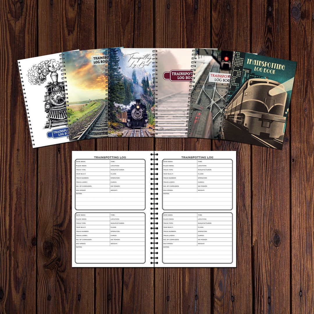 Train Spotting Log Book | Notes | A5 (148mm X 210mm) | 50 Double Sided ...