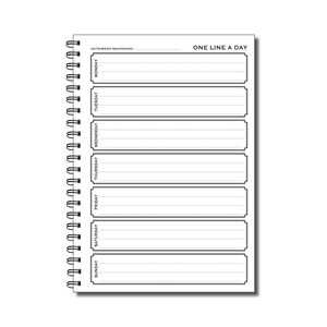 One Line a Day Diary | Memory Journal | 1 Year | Week to View | Undated ...