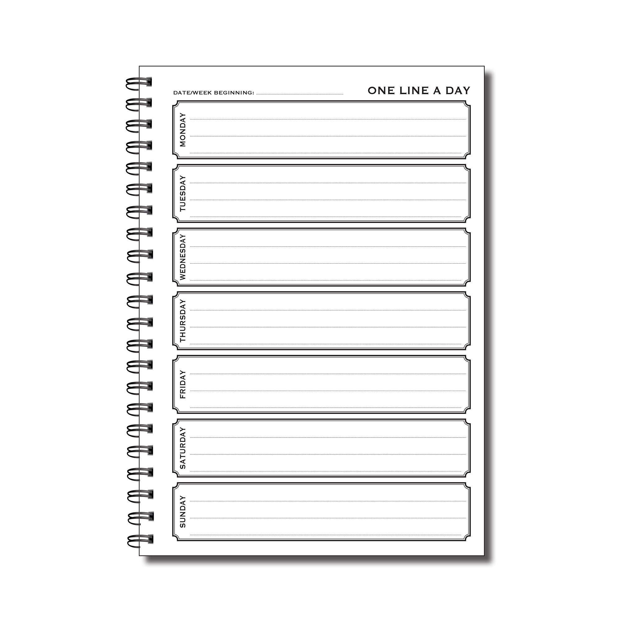 One Line a Day Diary Memory Journal 1 Year Week to View - Etsy UK