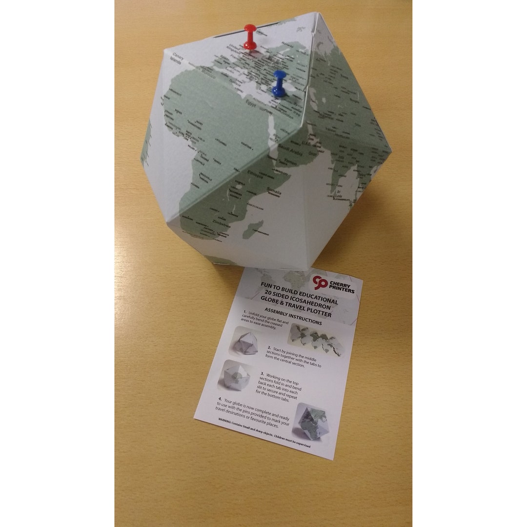Cardboard World Globe Travel Holiday Plotter/planner 15cm - Etsy UK