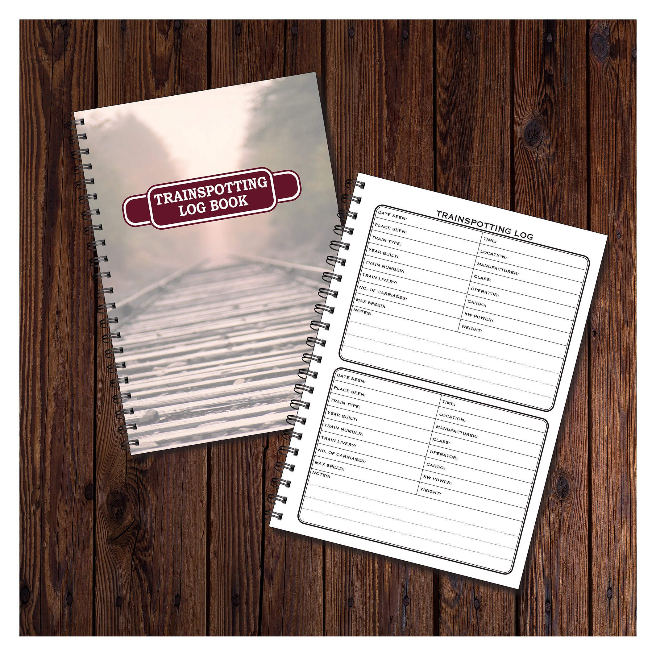 Train Spotting Log Book Notes A5 148mm X 210mm 50 - Etsy UK