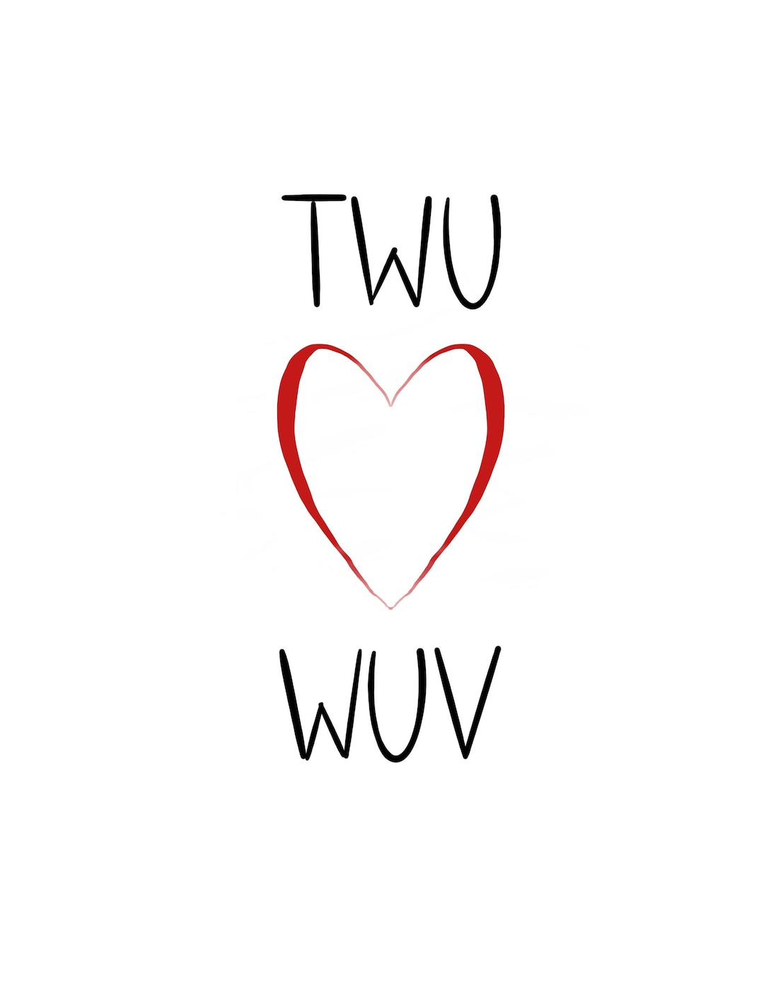 DIGITAL DOWNLOAD Twu Wuv - Etsy