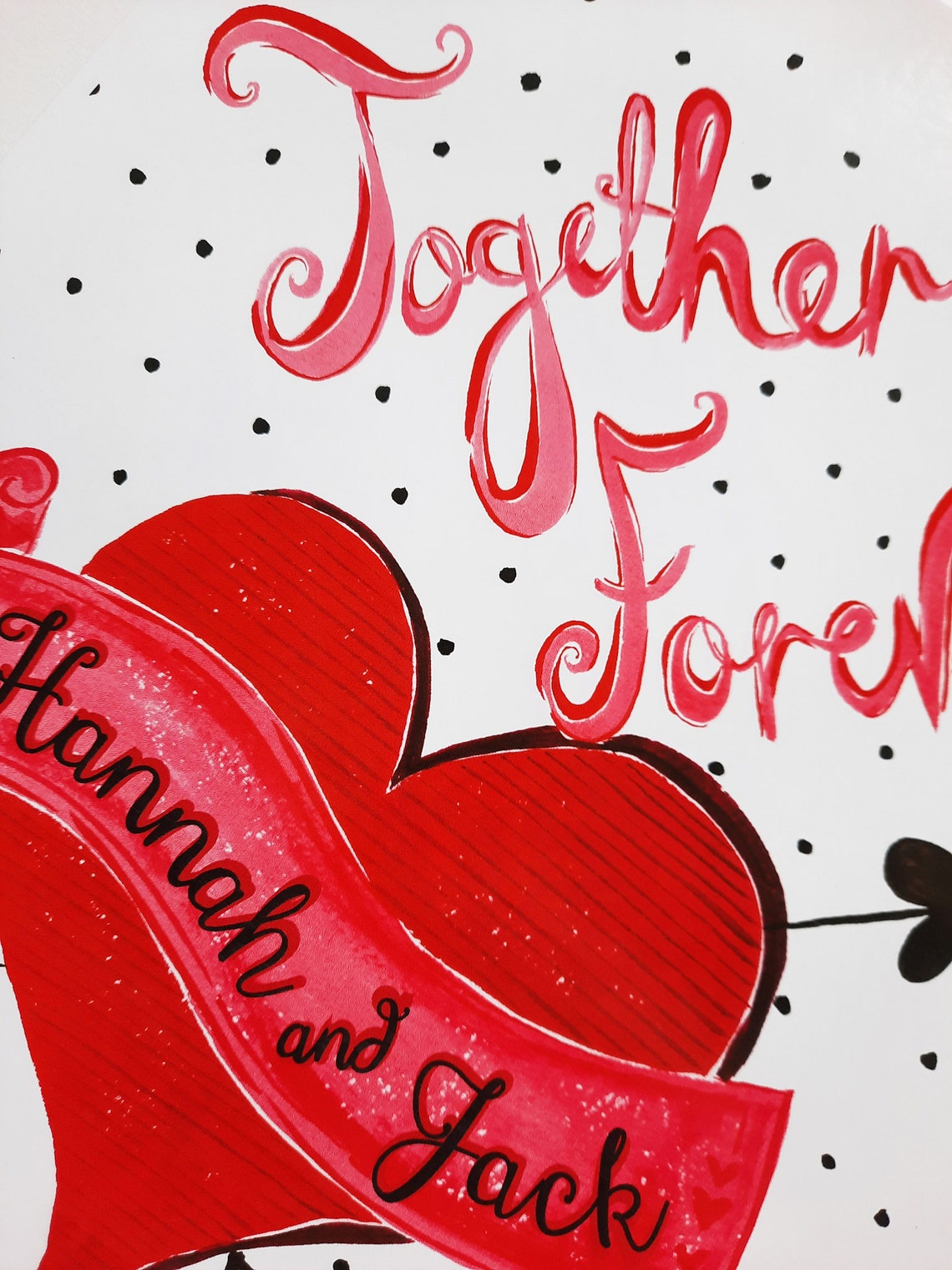 Together Forever Personalised Art Print Personalised Wall | Etsy