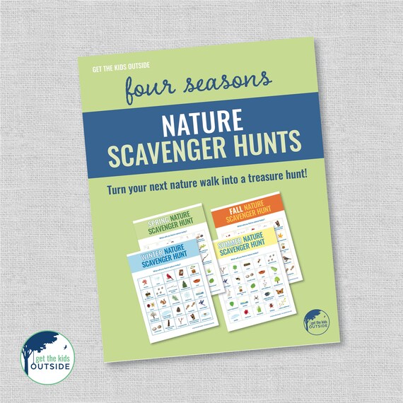 Four Seasons of NATURE SCAVENGER HUNTS Seasonal Winter | Etsy