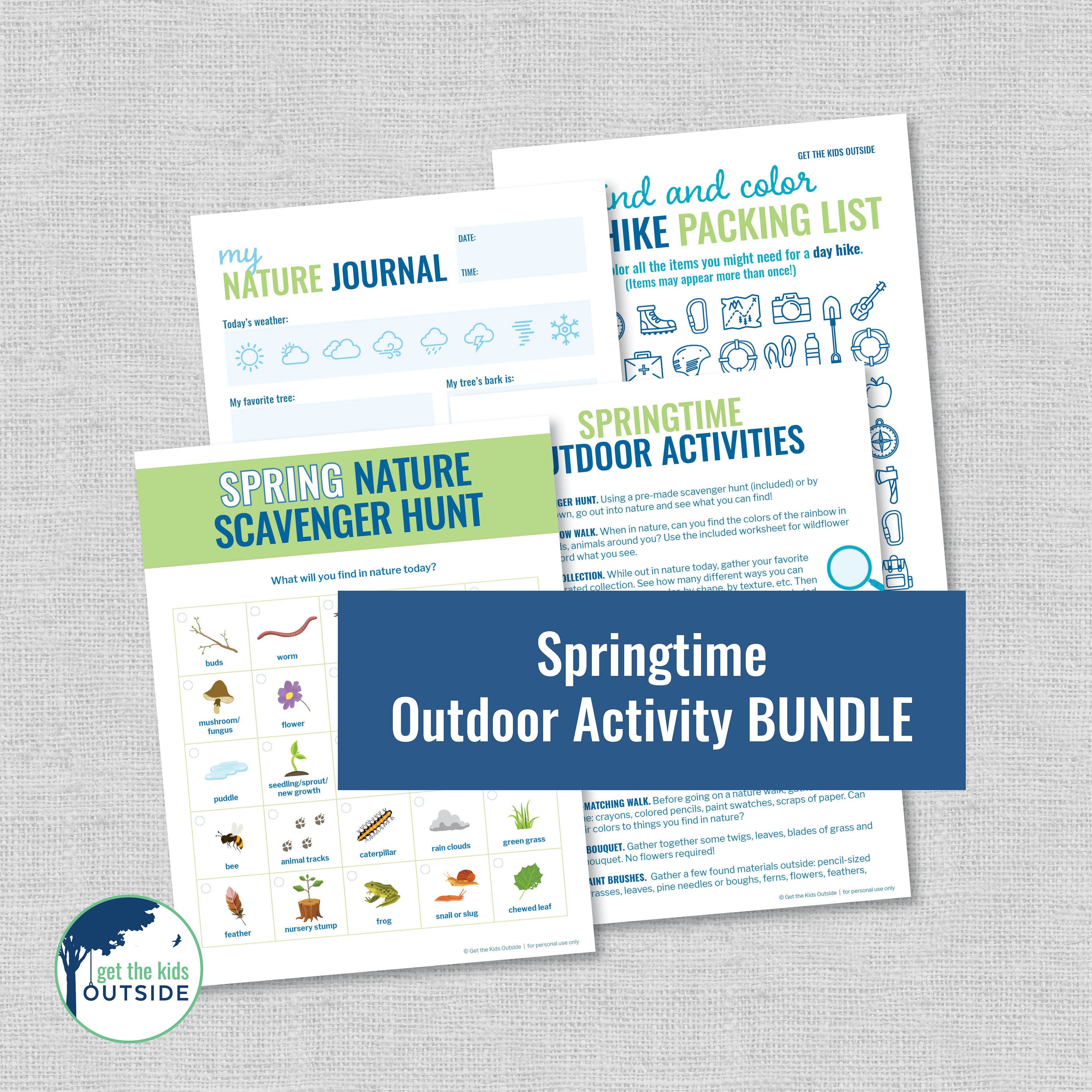 Springtime OUTDOOR ACTIVITY Bundle - Outdoor Activities for Kids ...