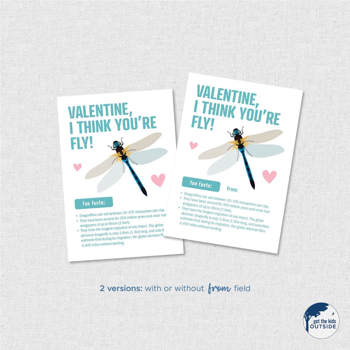 Printable INSECT Valentine's Day Cards (bundle 2) . Kids Valentines ...