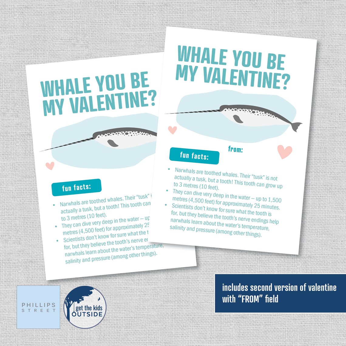 Printable ARCTIC ANIMALS Valentine's Day Cards . Kids Valentines . Fun ...