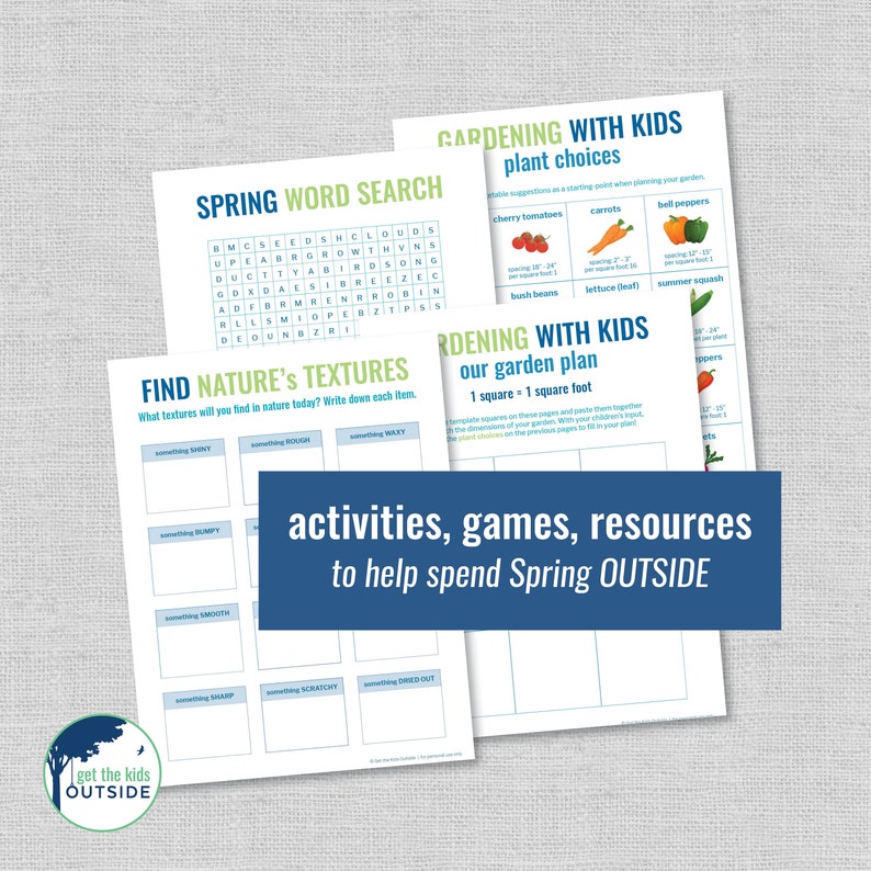 Springtime OUTDOOR ACTIVITY Bundle - Outdoor Activities for Kids ...