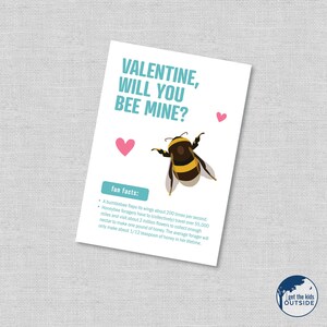Printable INSECT Valentine's Day Cards . Kids Valentines . Fun Facts ...
