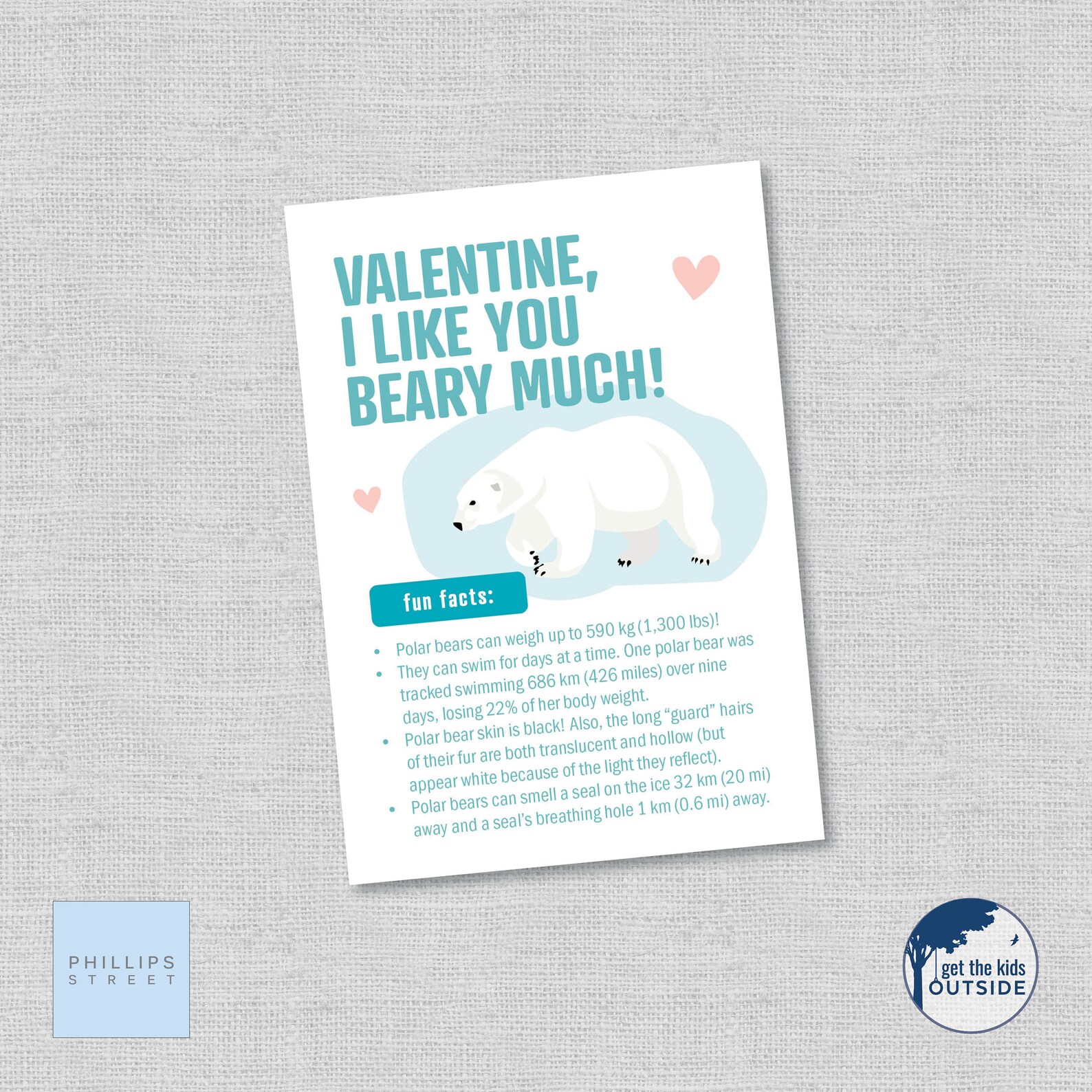 Printable ARCTIC ANIMALS Valentine's Day Cards . Kids Valentines . Fun ...