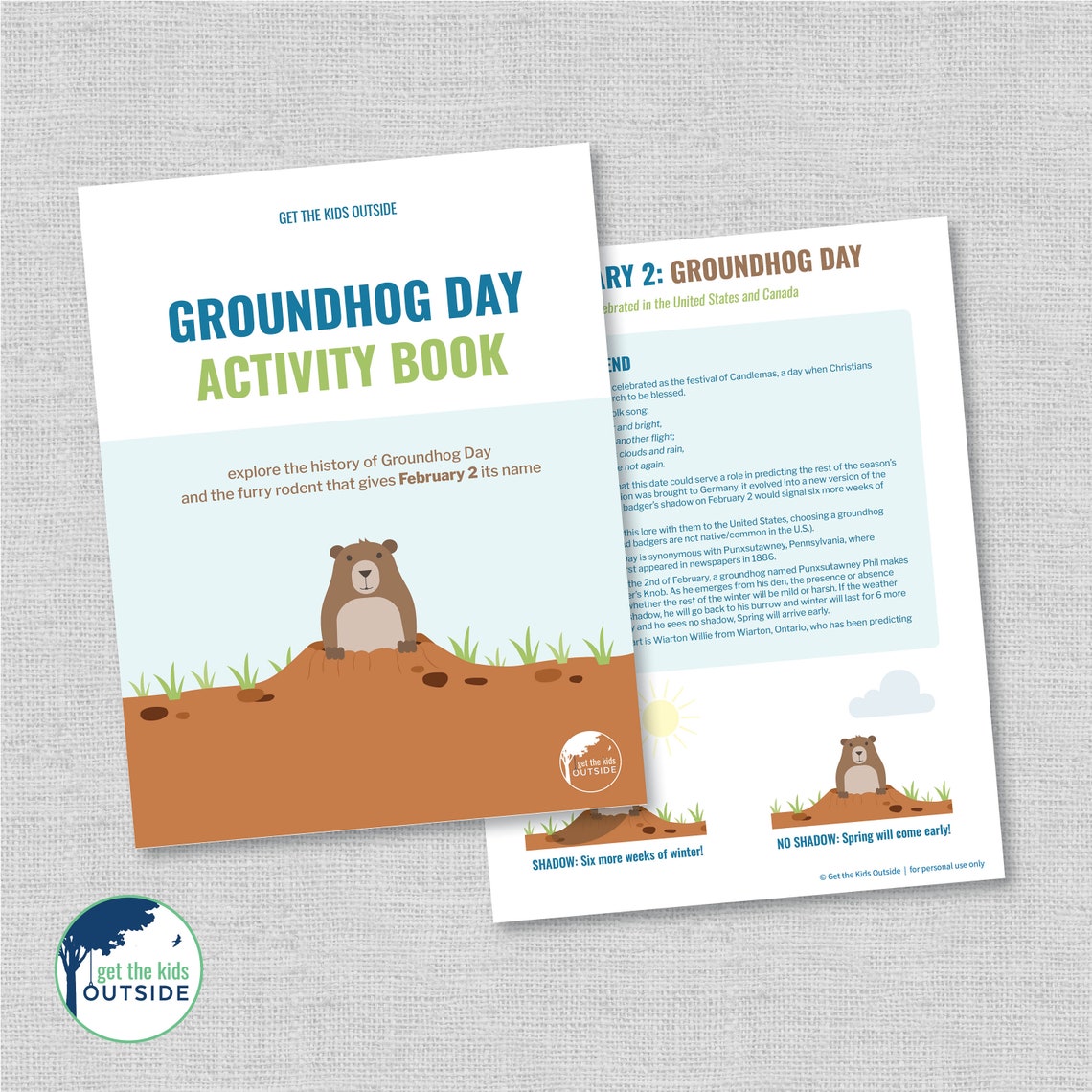 Groundhog Day Activity Book - Workbook - History - Facts - Word Search ...