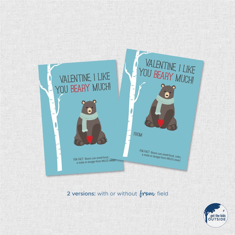 Printable WOODLAND ANIMALS Valentine's Day Cards . Kids Valentines ...