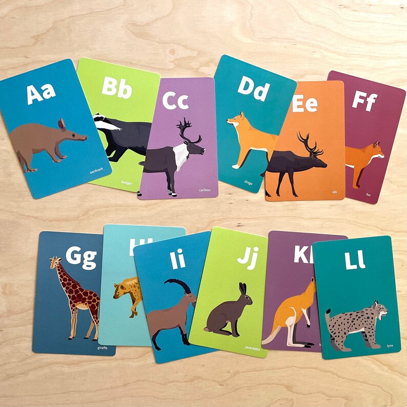 Animal Alphabet Flashcards - Mammals From Around the World - Abcs ...