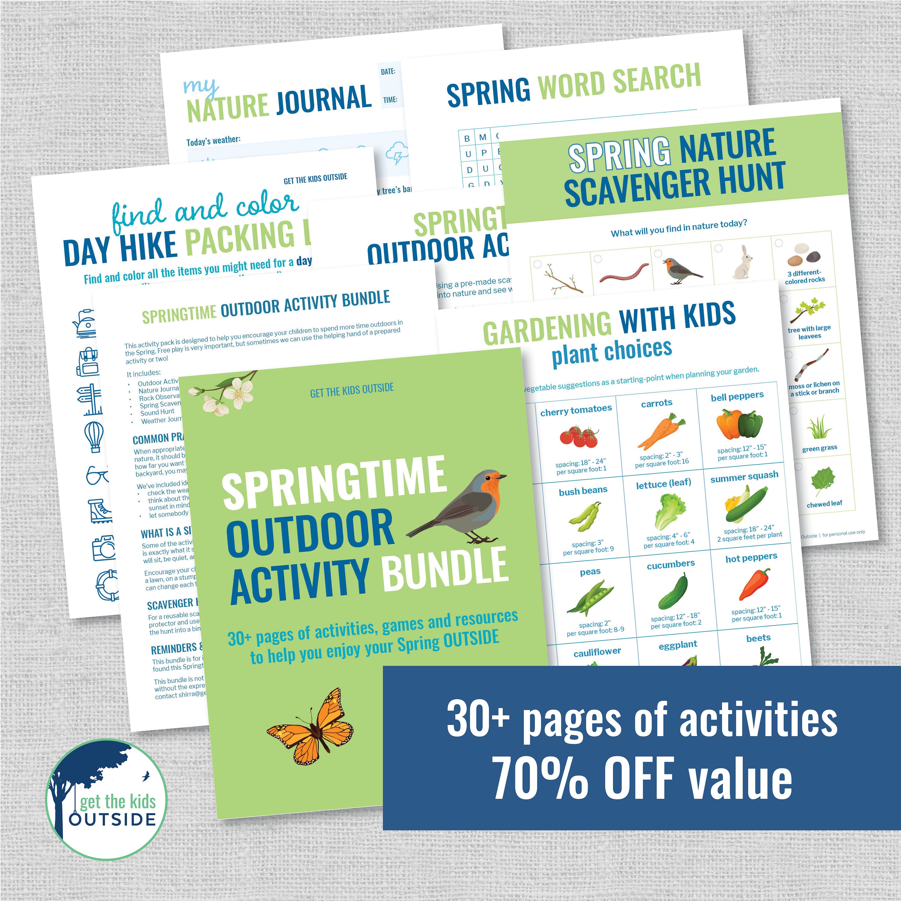 Springtime OUTDOOR ACTIVITY Bundle - Outdoor Activities for Kids ...