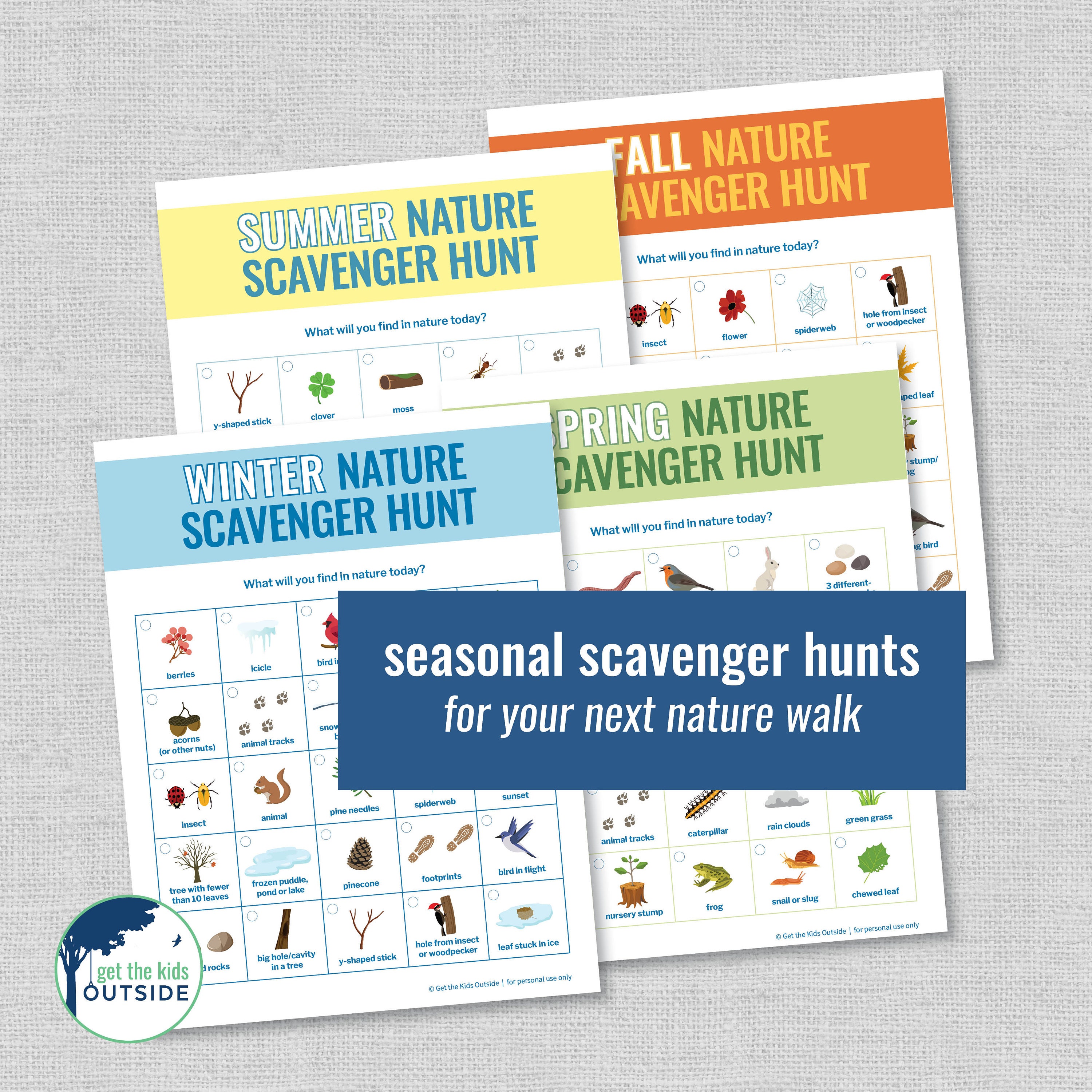 Four Seasons of NATURE SCAVENGER HUNTS Seasonal Winter - Etsy