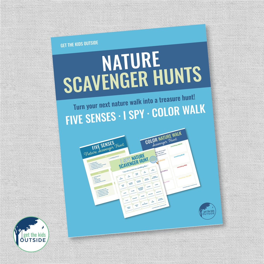 Themed NATURE SCAVENGER HUNTS - Five Senses - I Spy - Color Walk - Etsy