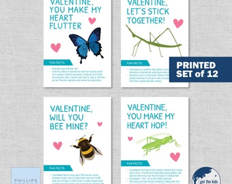 Printable INSECT Valentine's Day Cards . Kids Valentines . | Etsy