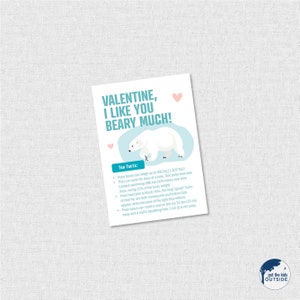Printed ARCTIC ANIMALS Valentine's Day Cards . Kids Valentines . Fun ...