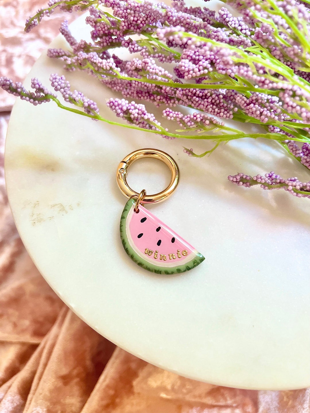Watermelon Pet Tag, Fruit Dog Tag, Custom Pet Tag, Clay Tag, Collar - Etsy