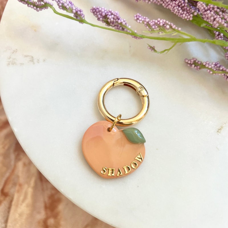 Peach Charm Cat Collar - Etsy