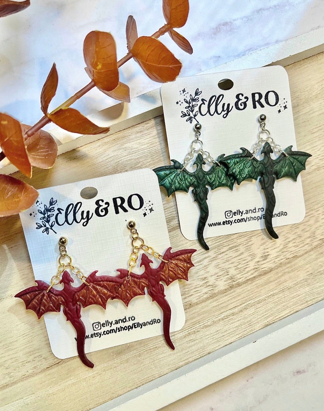 Dragon Earrings Fantasy Earrings Magical Earrings Made to - Etsy