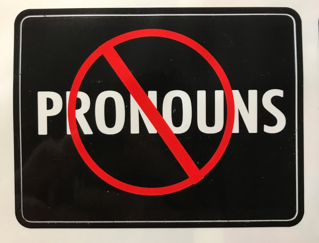 No Pronouns Sticker - Etsy