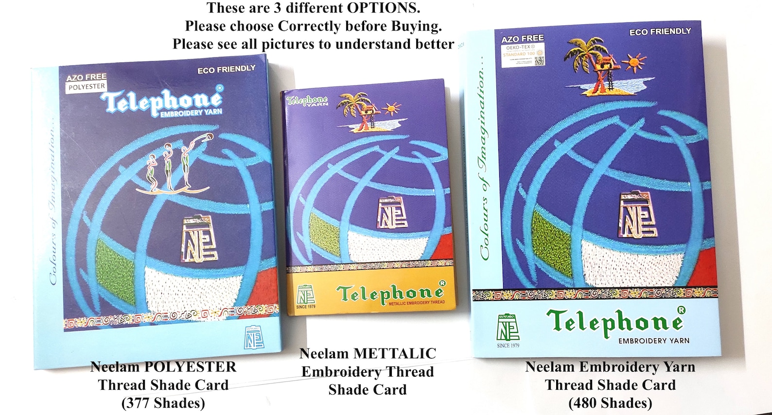 OMX Neelam Embroidery Thread Shade Card, 1 PC, (480 Colour Reference ...
