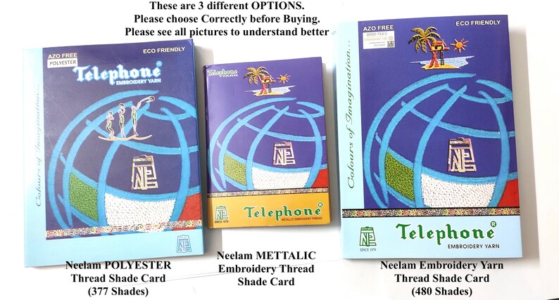 OMX Neelam Embroidery Thread Shade Card, 1 PC, (480 Colour Reference ...