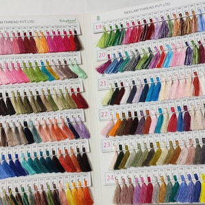 OMX Neelam Embroidery Thread Shade Card, 1 PC, (480 Colour Reference ...