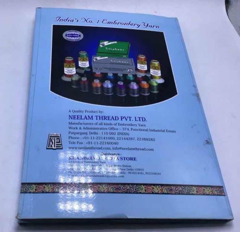 OMX Neelam Embroidery Thread Shade Card, 1 PC, (480 Colour Reference ...
