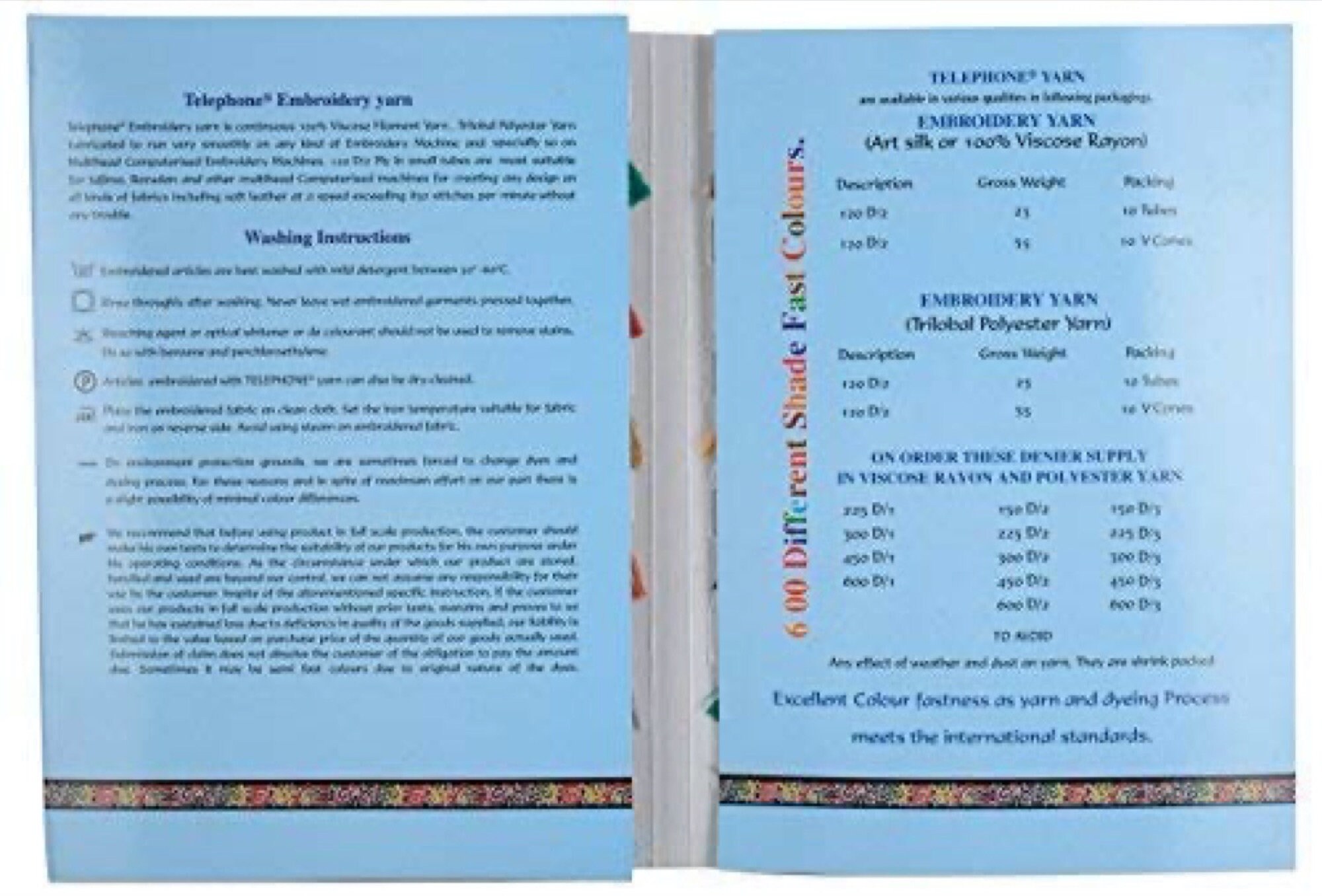OMX Neelam Embroidery Thread Shade Card, 1 PC, (480 Colour Reference ...