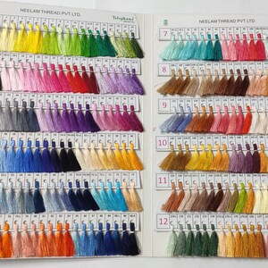 OMX Neelam Embroidery Thread Shade Card, 1 PC, (480 Colour Reference ...