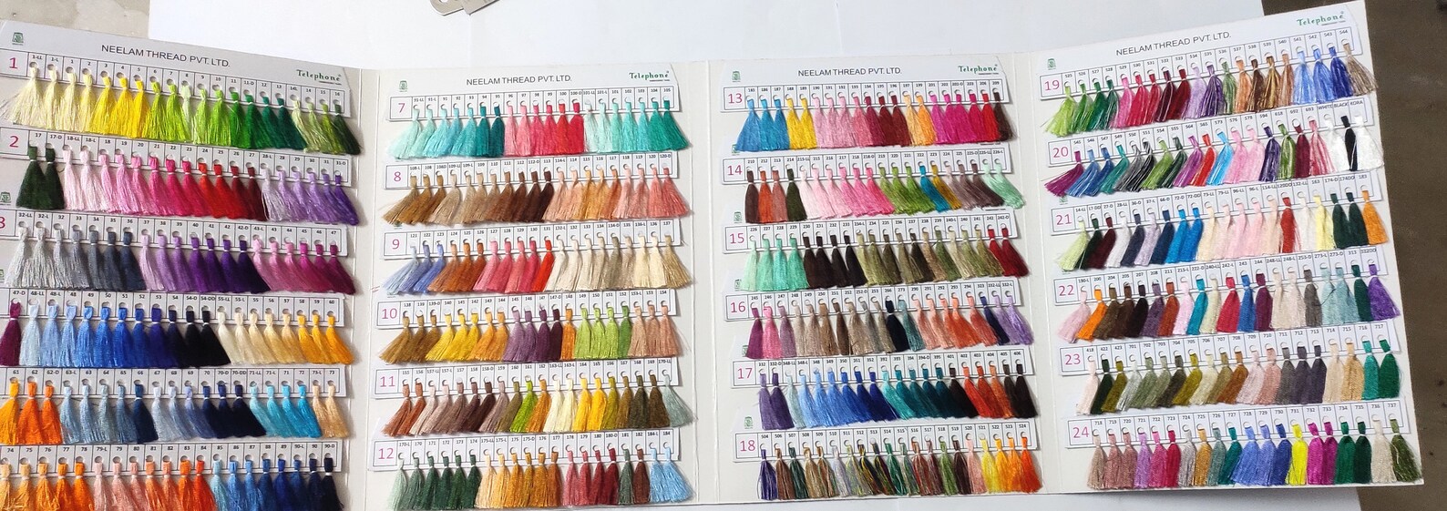 OMX Neelam Embroidery Thread Shade Card, 1 PC, (480 Colour Reference ...