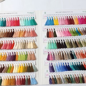 OMX Neelam Embroidery Thread Shade Card, 1 PC, (480 Colour Reference ...