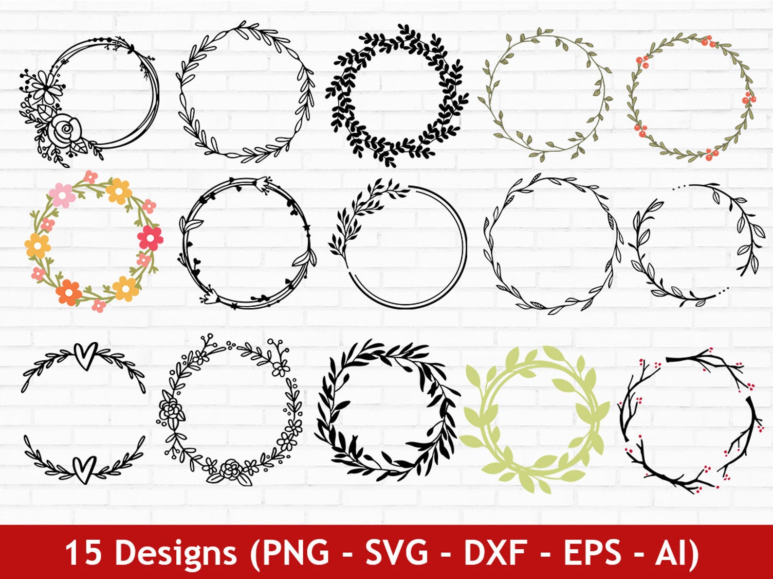 Couronne Svg Files Couronne florale Svg Cricut Couronne | Etsy