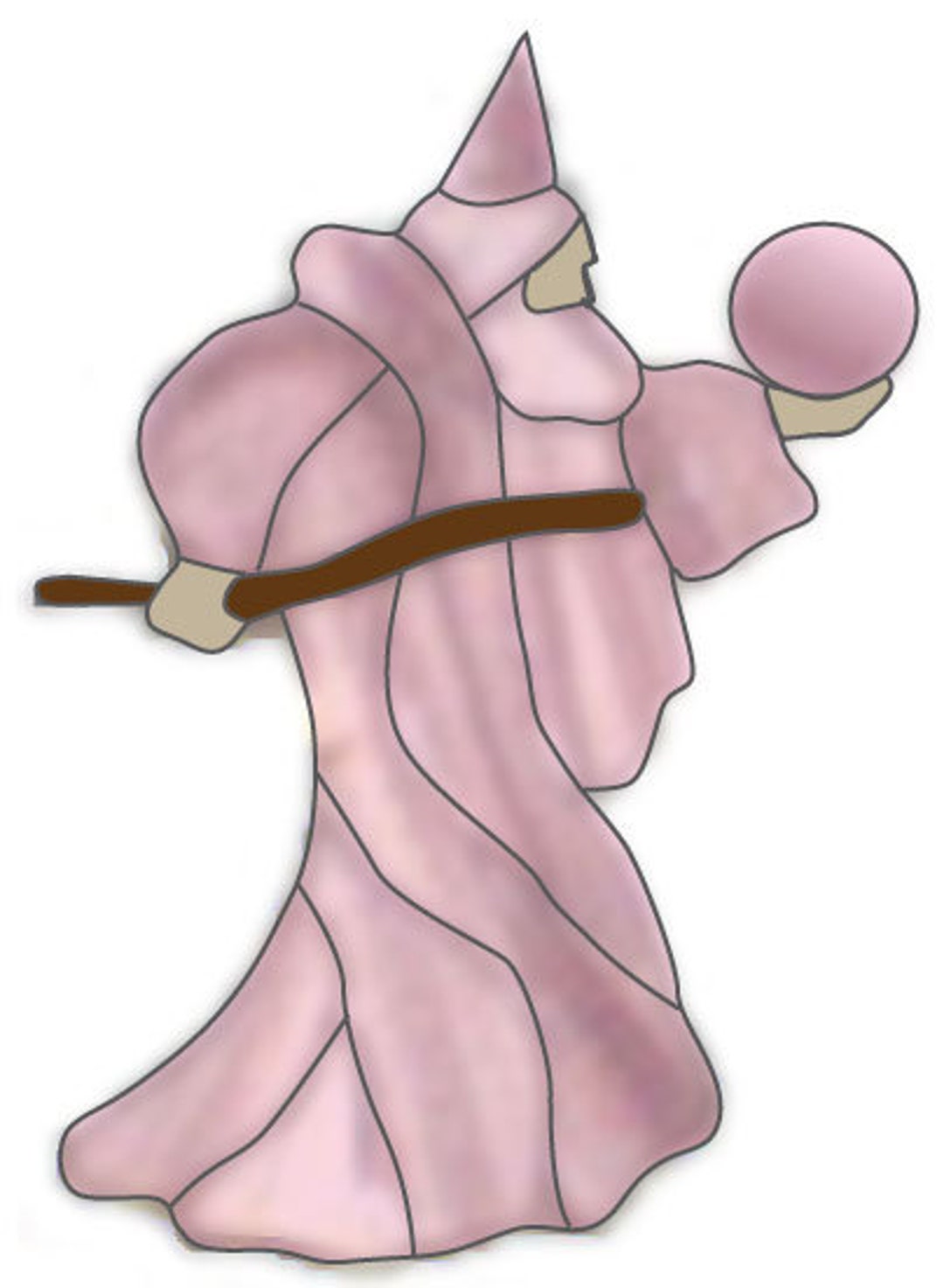 Wizard Stained Glass Suncatcher FREE SHIPPING - Etsy