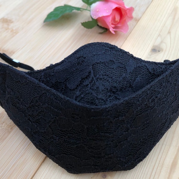 Black Lace Mask - Etsy