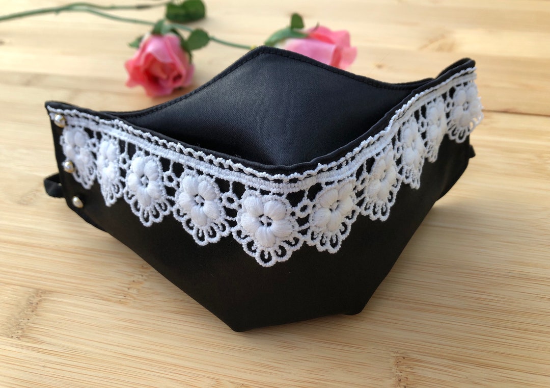 RBG Black Satin Floral White Lace Ruth Bader Ginsberg 3D Design Origami ...