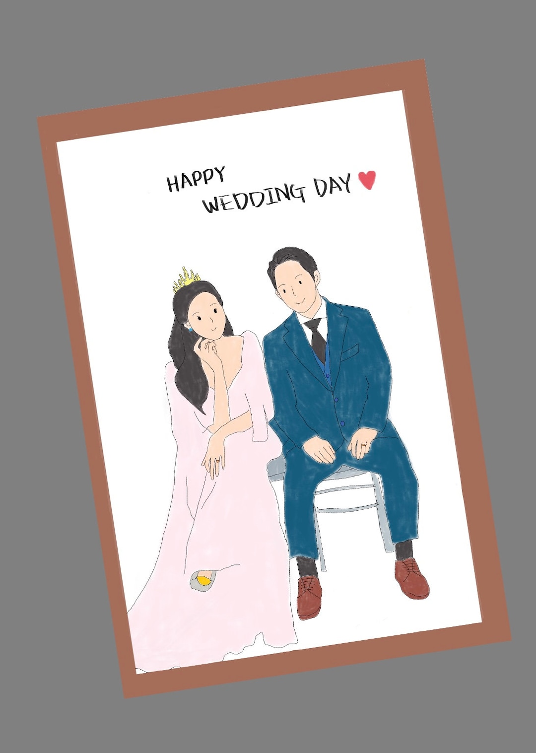 Wedding Drawing / Digital Print / Wedding Template / Greeting Card ...