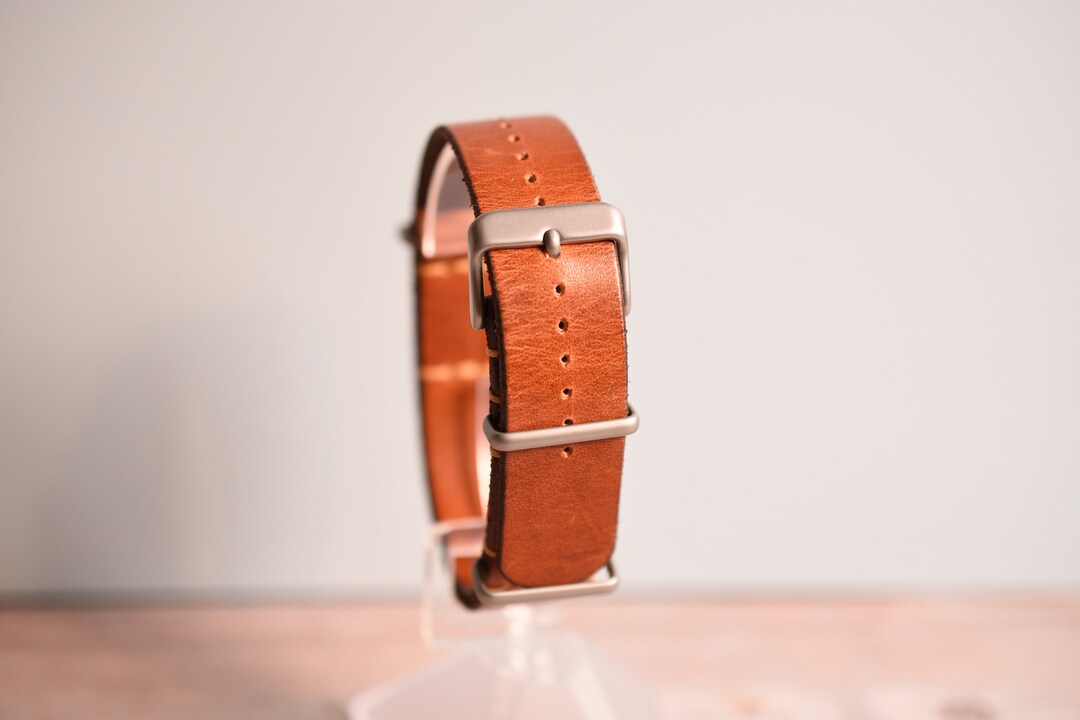 Hand-made Leather Military-style Watch Strap Free Shipping - Etsy