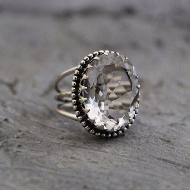 Quartz Crystal Ring - Etsy