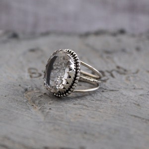 Crystal Ring, Sterling Silver Ring, Transparent Ring, Gemstone Ring ...