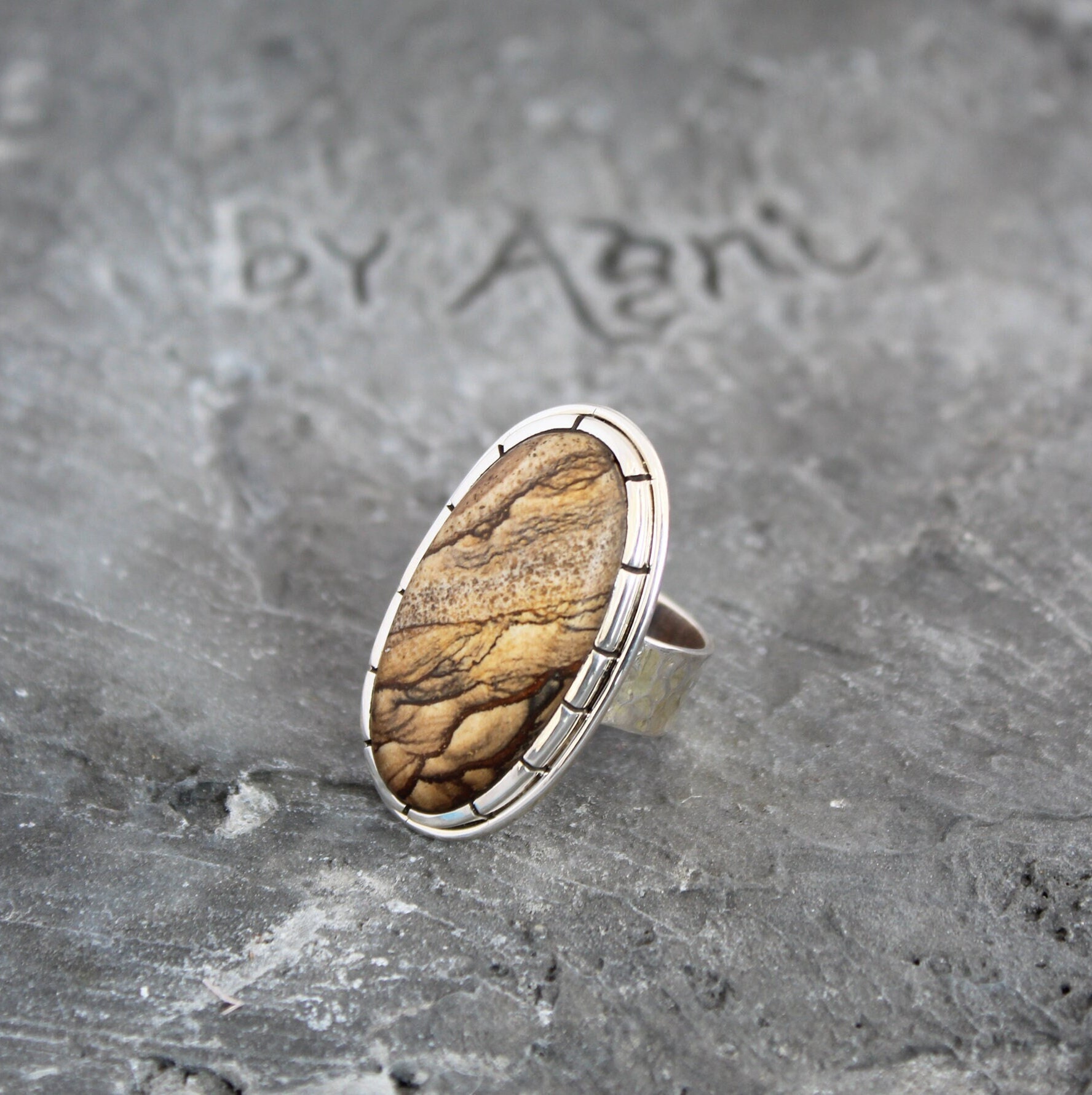 Picture Jasper Ring , 925 Sterling Solid Silver Ring , Handmade ...