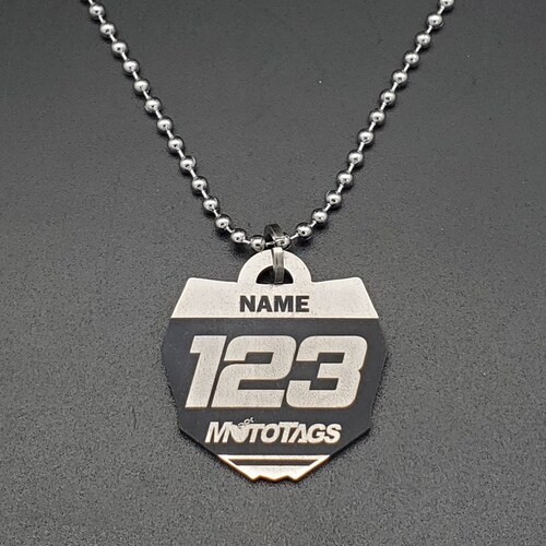 Aluminum Dirt Bike Number Plate Necklace With Personalized - Etsy