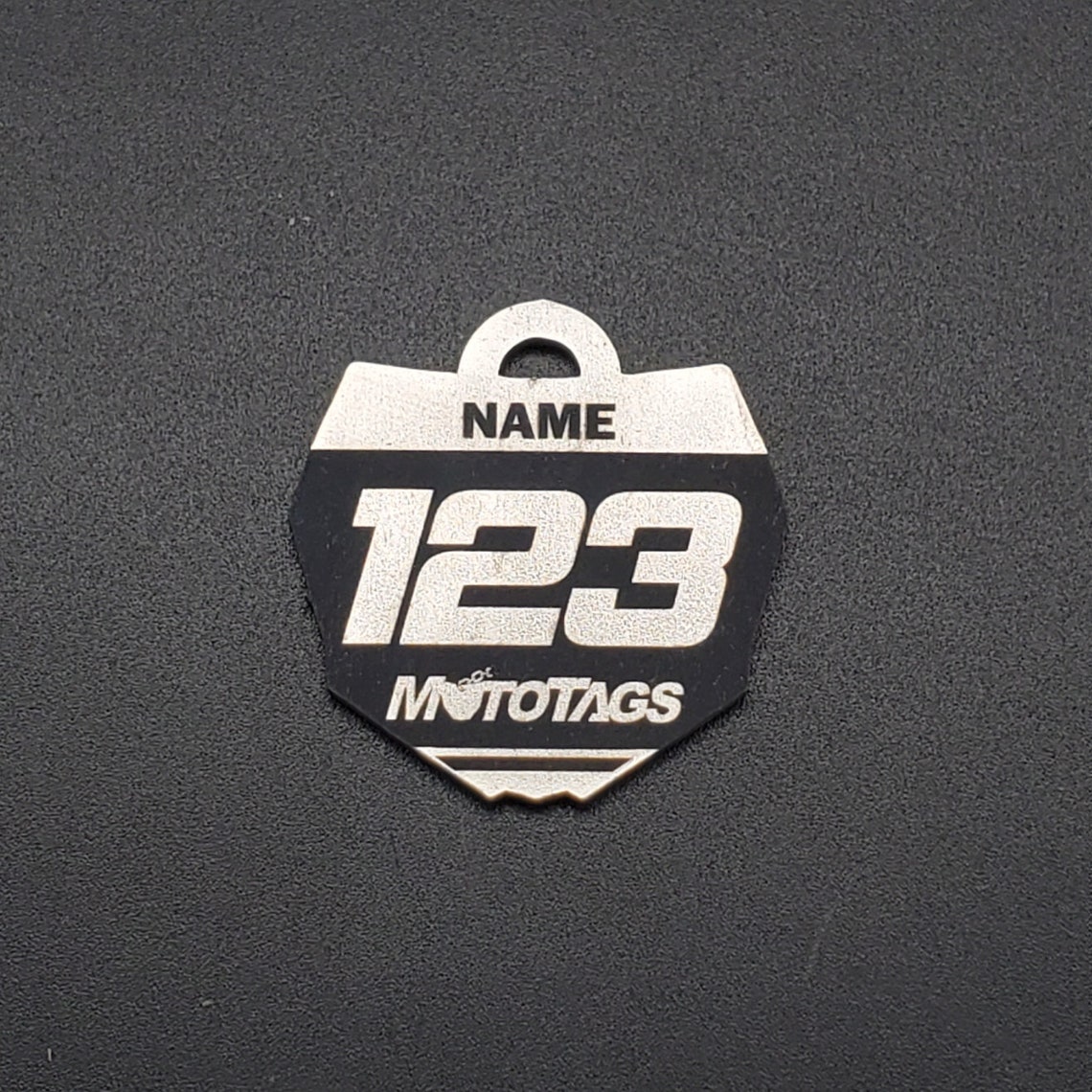 Titanium Dirt Bike Number Plate Necklace With Personalized | Etsy